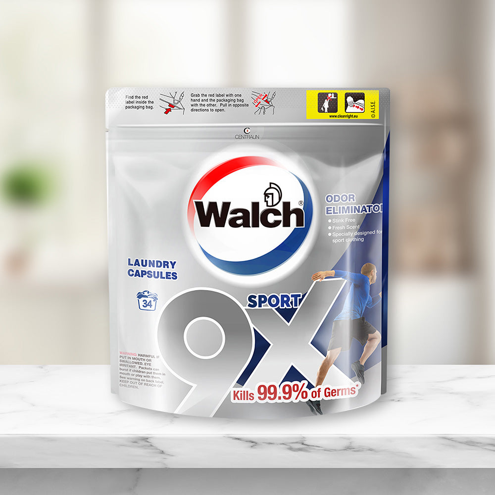 Walch® 9X Sports Laundry Capsule Refill Pack 34 Pods – OUJI SINGAPORE